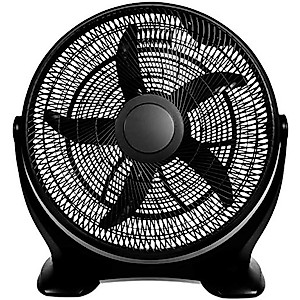 Simple Deluxe 20 Inch 3-Speed Plastic Floor Fans Oscillating Quiet for Home Commercial, Residential, and Greenhouse Use, Outdoor/Indoor, Black (HIFANXFLOOR20PLATICEXPV1)