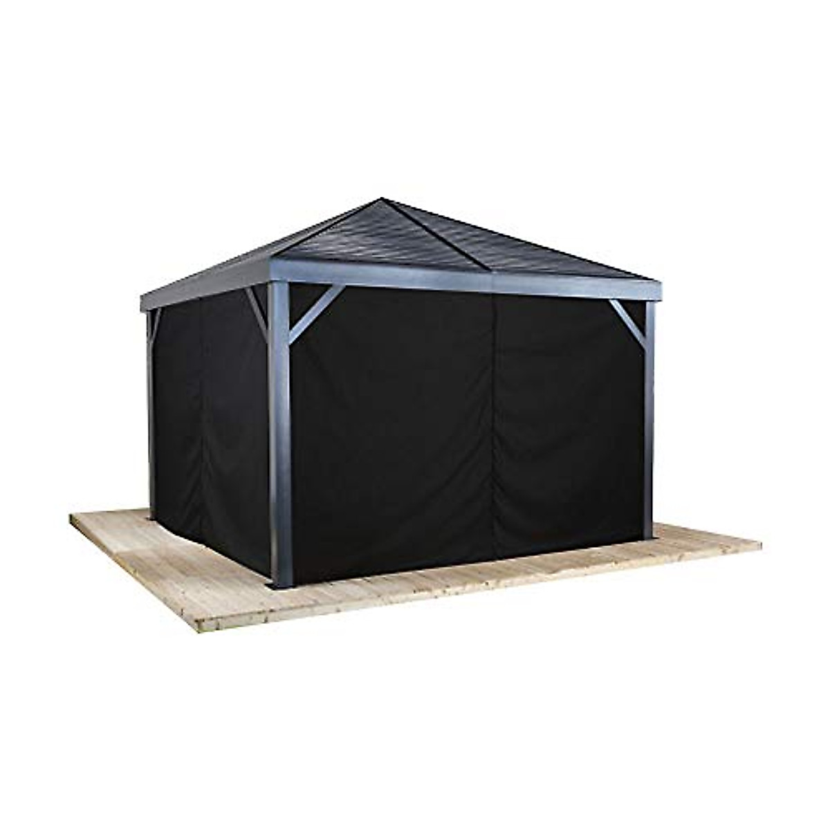 Sojag 135-9163360 South Beach Outdoor Gazebo, Black