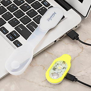 ALONEFIRE PL500 Nursing Night Light Clip on Flashlight USB Rechargeable Magnetic Nursing Light 3 Modes for Nurses Night Shift Nurse Essentials, Badge with Keychain Light, Built-in Battery (Yellow)
