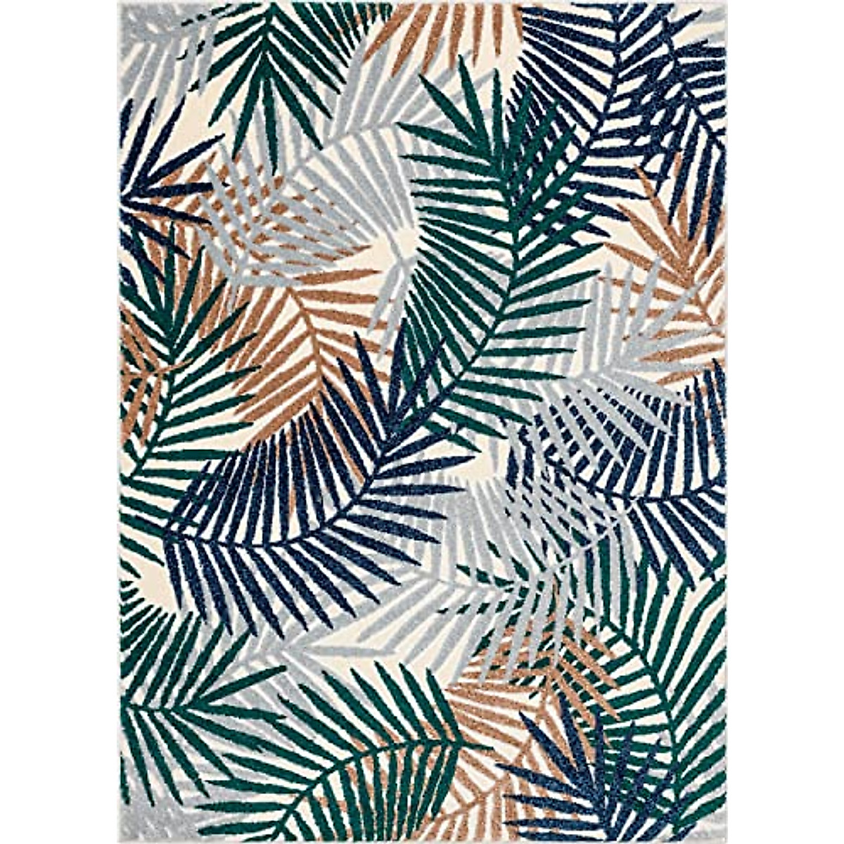 Well Woven Sono Blue Palms Botanical (5'3" x 7'3") Area Rug