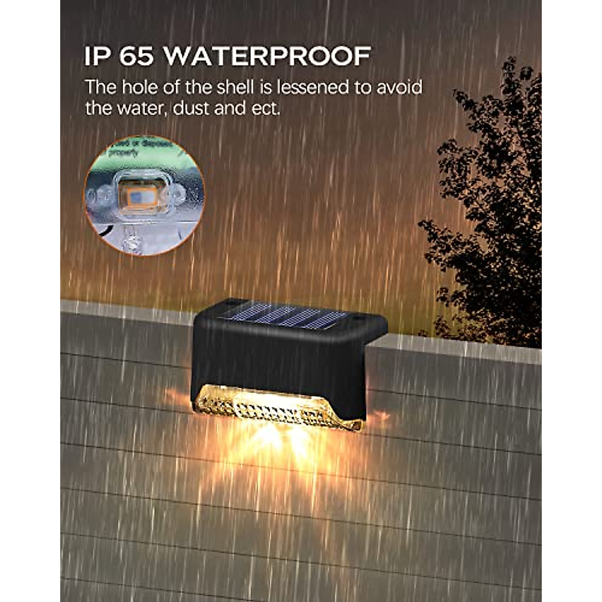 KIALUSH Deck Lights Solar Powered, 20 Pack Solar Deck Lights Outdoor Waterproof Led， Step Lights Solar Powered Used Outside, Solar Lights for Deck, Stairs, Patio Fence, Garden, Tiny Led Step Lights