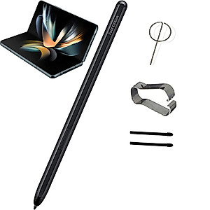 Galaxy Z Fold 4/3/5 S Pen Fold Edition for Samsung Galaxy Z Fold 3/4/5,EJ-PF946BBEGUS,with Replacement Tips/Nibs+Card Pin (Black)