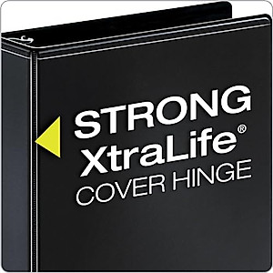 Cardinal 17601 Performer ClearVue Slant-D Ring Binder, 3-Inch Cap, 11 x 8 1/2, Black