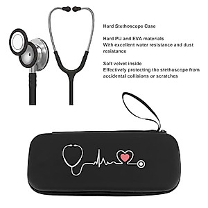 Stethoscope Case, Hard Travel Carrying Case with Mesh Pocket, Stethoscope Protective Case, for Store Stethoscope and Nursing Tools