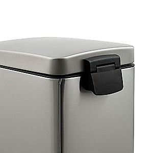 Organize It All 2 Pack Dust Bins | Dimensions: 19" x 11.2" x 25.2" | 40 Liter | 10 Liter | Wastebasket | Step Pedal Open | Stainless Steel