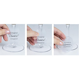 Pavilion Gift Company 24 Oz Hand Painted Large Glass Wine A Little Laugh A Lot-White Sparkle Swirl, Gold