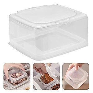 shangjia 4PCS Fridge Cheese Container, Cheese Slice Storage Box, Food Containers with Lids Airtight, Food Preservation Box for Onion Ginger Garlic Cheese Slices, Single