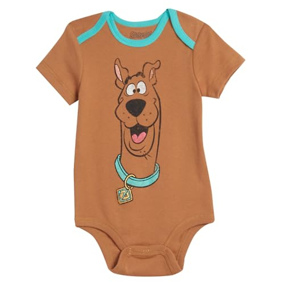 Scooby-Doo Baby Boys 3 Pack Short Sleeve Bodysuit Gray/Blue/Brown 6-9 Months
