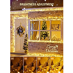 Christmas Tree Lights Outdoor Cluster Lights - 1000 LED 50 Ft Christmas Firecrackers String Lights, 8 Modes Timer Remote Waterproof Plug in Twinkle Fairy Lights for Xmas Tree Garland Window Party