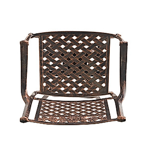 Christopher Knight Home Sebastian Cast Aluminum Barstool with Cushion, Copper