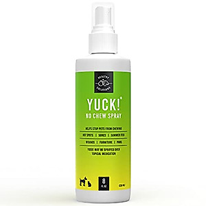 Bitter Spray for Dogs - No Chew Spray - Best No Bite Spray for Dog, Puppies, & Cats - Stop Pets from Chewing on Furniture, Paw, Wounds & More - Water Based Formula Does Not Sting or Stain