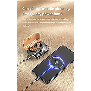 Bluetooth Headphones True Wireless Earbuds 48Hrs Playtime with Wireless Charging Case LED Power Display Wireless & Type-C Charging Waterproof in-Ear TWS Earphones for Phone Computer Laptop Sports