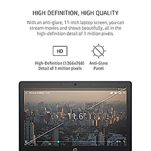 HP Chromebook 11-inch Laptop - MediaTek - MT8183 - 4 GB RAM - 32 GB eMMC Storage - 11.6-inch HD IPS Touchscreen - with Chrome OS™ - (11a-na0060nr, 2020 model, Indigo Blue)