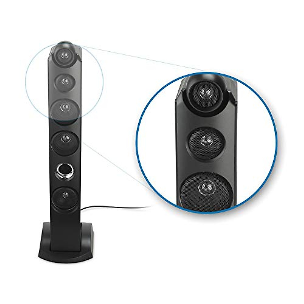 Singing Machine iSM1030BT Bluetooth Karaoke Pedestal, Karaoke Machine with Speakers, Black