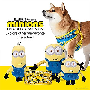 Minions Plush Toy Despicable Me Rise of Gru Dave Rope Limb Dog Toy | 8 Inch Plush Figure Rope Squeaky Dog Toy | Soft Stuffed Fabric Dog Toys from