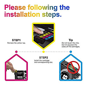 Uniwork Remanufactured Ink Cartridge Replacement for Epson 802 T802 use for Workforce Pro WF-4740 WF-4730 WF-4720 WF-4734 EC-4020 EC-4030 Printer Tray (2 Black)