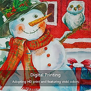 Alishomtll 4 Pcs Christmas Shower Curtain Sets with Non-Slip Rugs, Toilet Lid Cover, Bath Mat and 12 Hooks, Xmas Red Truck Shower Curtain for Christmas Bathroom Decoration Sets