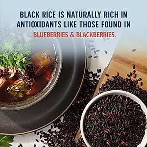 Lundberg Organic Rice, Black Pearl - Whole Grain Gourmet Black Rice for Healthy Meals, Vegan Food, Certified Gluten-Free Rice, Pantry Staples, 16 Oz