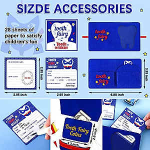 Tooth Pillow Kit Including Lost Teeth Pillow Felt Tooth Pillow Lost Teeth Pillow Dear Tooth Notepad Felt Keepsake Wallet Pouch to Hold Teeth Note Card Photography for Boys Kids