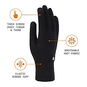 Timberland Men's Magic Glove With Touchscreen Technology Accessory, -black, One Size