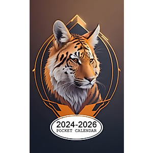 Pocket Calendar 2024-2026: Two-Year Monthly Planner for Purse , 36 Months from January 2024 to December 2026 | Animal fictional logo