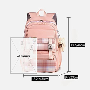 EGEN Large Capacity Kawaii Backpack Back to School Essential Aesthetic Backpack (Black)