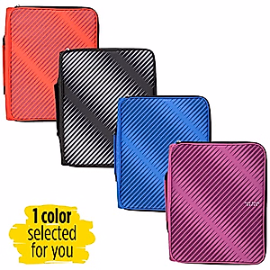 Five Star 2 Inch Zipper Binder, 3 Ring Binder, 6-Pocket Expanding File, Durable, Color Selected for You, 1 Count (29592)