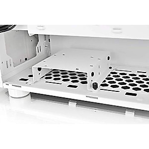 Thermaltake H200 Tempered Glass Snow Edition RGB Light Strip ATX Mid Tower Case with One 120mm Rear Fan Pre-Installed CA-1M3-00M6WN-03