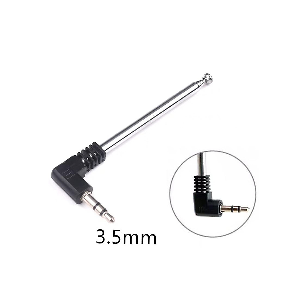 Mini FM Radio Antenna 3.5mm Male Telescopic FM Antenna 3-Pack Compatible with Portable Radio Indoor Stereo Receiver AV Audio Video Home Theater Receiver Mobile Cell Phone Bose Radio
