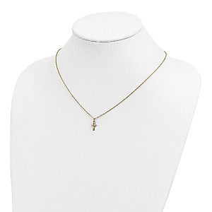 Diamond2Deal 10k Tri-Color Black Hills Gold Cross Necklace