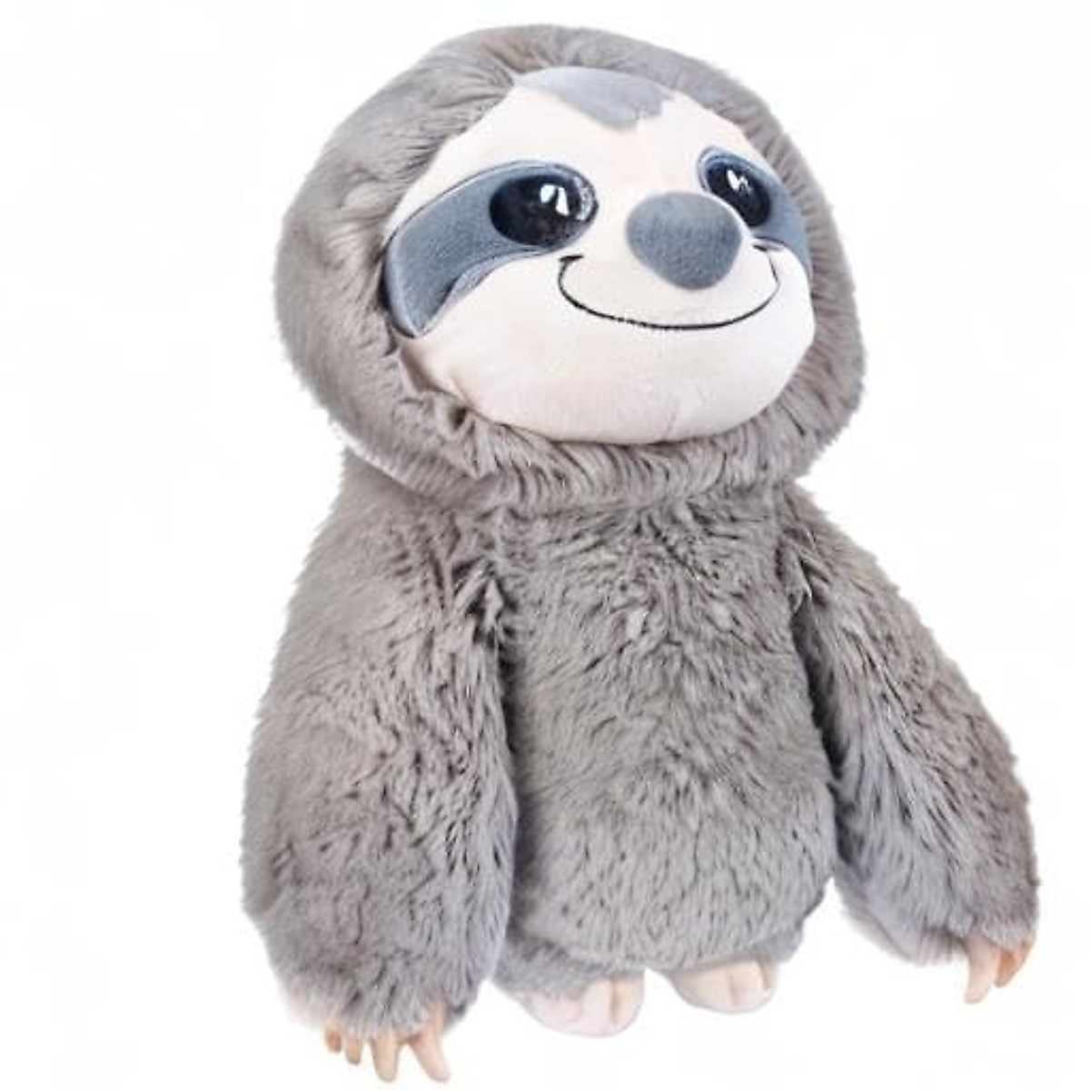 SuzziPad Microwavable Stuffed Animal, Heated Sloth Plush for Anxiety, Bedtime, Cuddle & Companion, Soreness & Stress Relief, Warmer Plueshies, Microwave Heating Pad, Gifts for Women, Gray