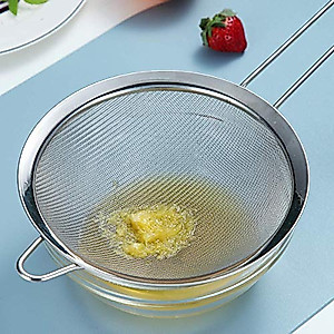 Kyraton Fine Mesh Strainer 6 Pieces Set, Flour Sifter For Baking, Stainless Steel Clander, Matcha Tea Strainer, Gravy Separator, Stasher Sieve Pasta Strainers