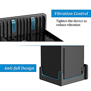 PlusAcc Wall Mount for Xbox Series X - Hanging Wall Stand Shelf Holder for Xbox X Gaming Console, Vertical Bracket Accessories with Cooling Ventilation Design, Open Port Access (Black)