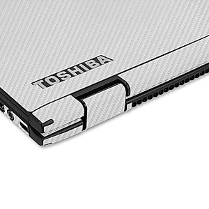 Skinomi Silver Carbon Fiber Full Body Skin Compatible with Toshiba Satellite Radius (2015, 14 inch)(Full Coverage) TechSkin with Anti-Bubble Clear Film Screen Protector