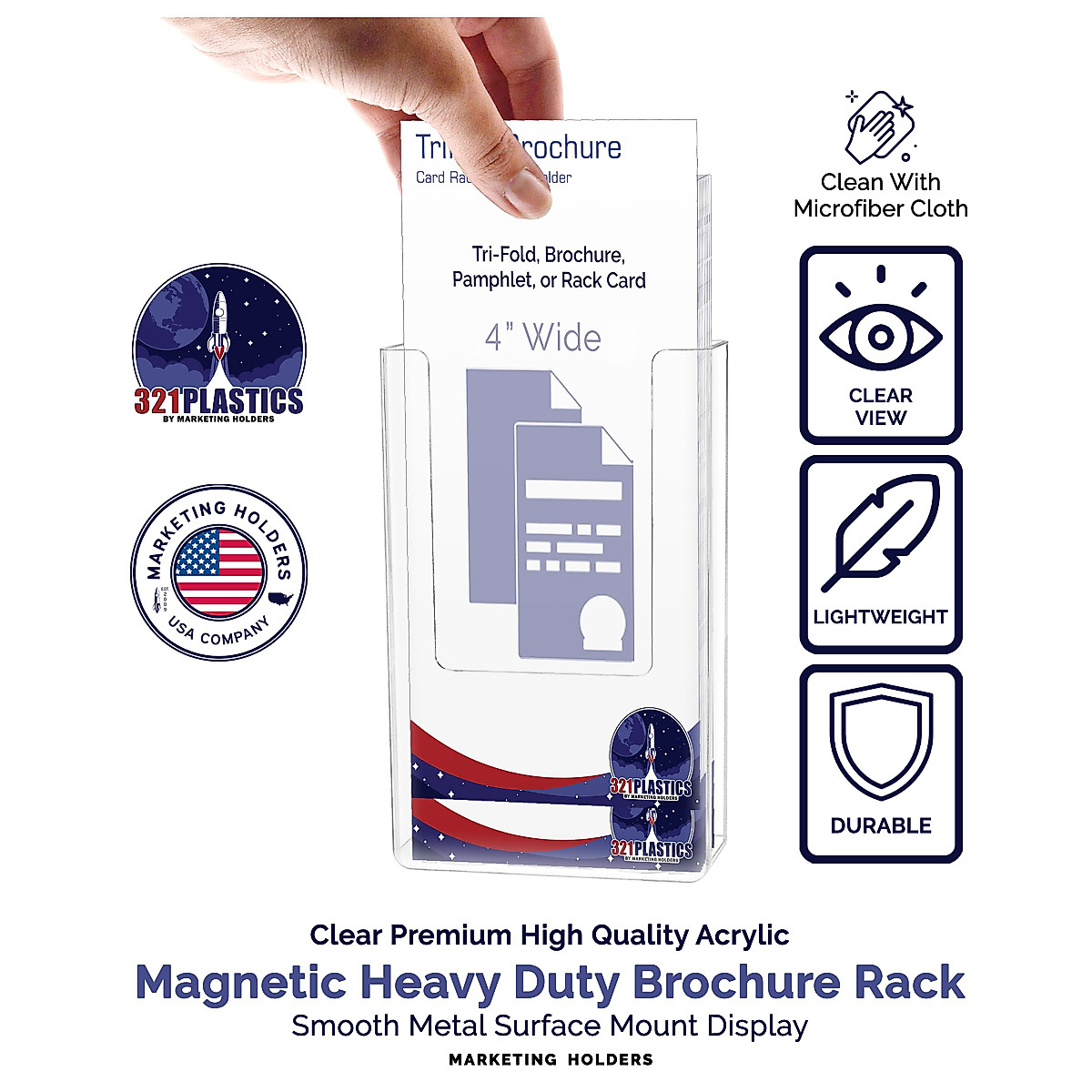 Marketing Holders 4" Wide Magnetic Milkbags Storage Caddy Perfect for New Mommies Refrigerator Mount Metal Surfaces Mount Space Saving Grab and Go Holder