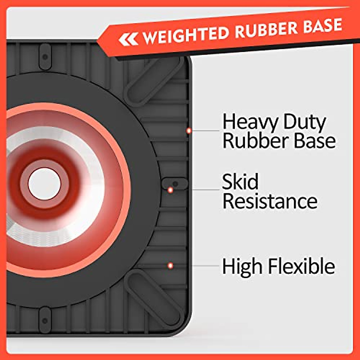 RoadHero (8 Pack) Traffic Safety Cones 18 Inch, PVC Cone with Black Weighted Base, Orange Cones with Reflective Collar, Cones for Parking Lot, Construction Events, Road Safety