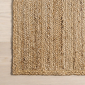 Rugs USA x Lauren Liess Alder Jute Area Rug, 4x6, Natural