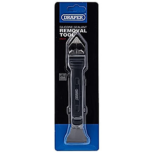 Draper 24237 Silicone Sealant Removal Tool Scraper with Worktops Shower Sink Bath, 26.9cm x 8cm x 3.7cm, Blue