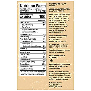 Nature's Eats Pecan Flour Finely Ground, 16 Ounce
