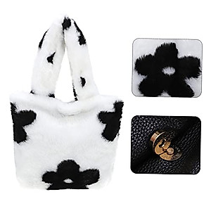 TENDYCOCO 1 PC Flower Shoulder Bag Crossbody Sling Bags for Women Crossbody Bags for Women Trendy Cellphone Crossbody Purse for Women Phone Bag Purse Tote Handbag Tiny Hobo Handbag Plush Bag