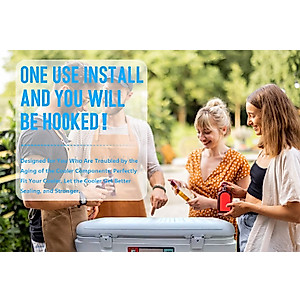 Cooler Replacement Parts Kit, Ice Chest Plastic Hinges, Latch Posts, and Screws, Threaded, and Triple-Snap Drain Plug. The best option for repairing and replacing multiple cooler parts.