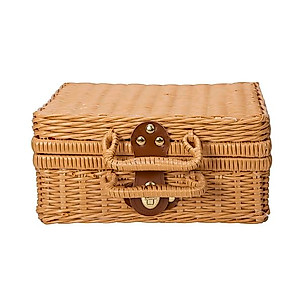 Schylling Ladybug Tea Set Basket - 23 Piece Miniature Porcelain Set with Picnic Basket - Includes Service for Four - Ages 8 and Up