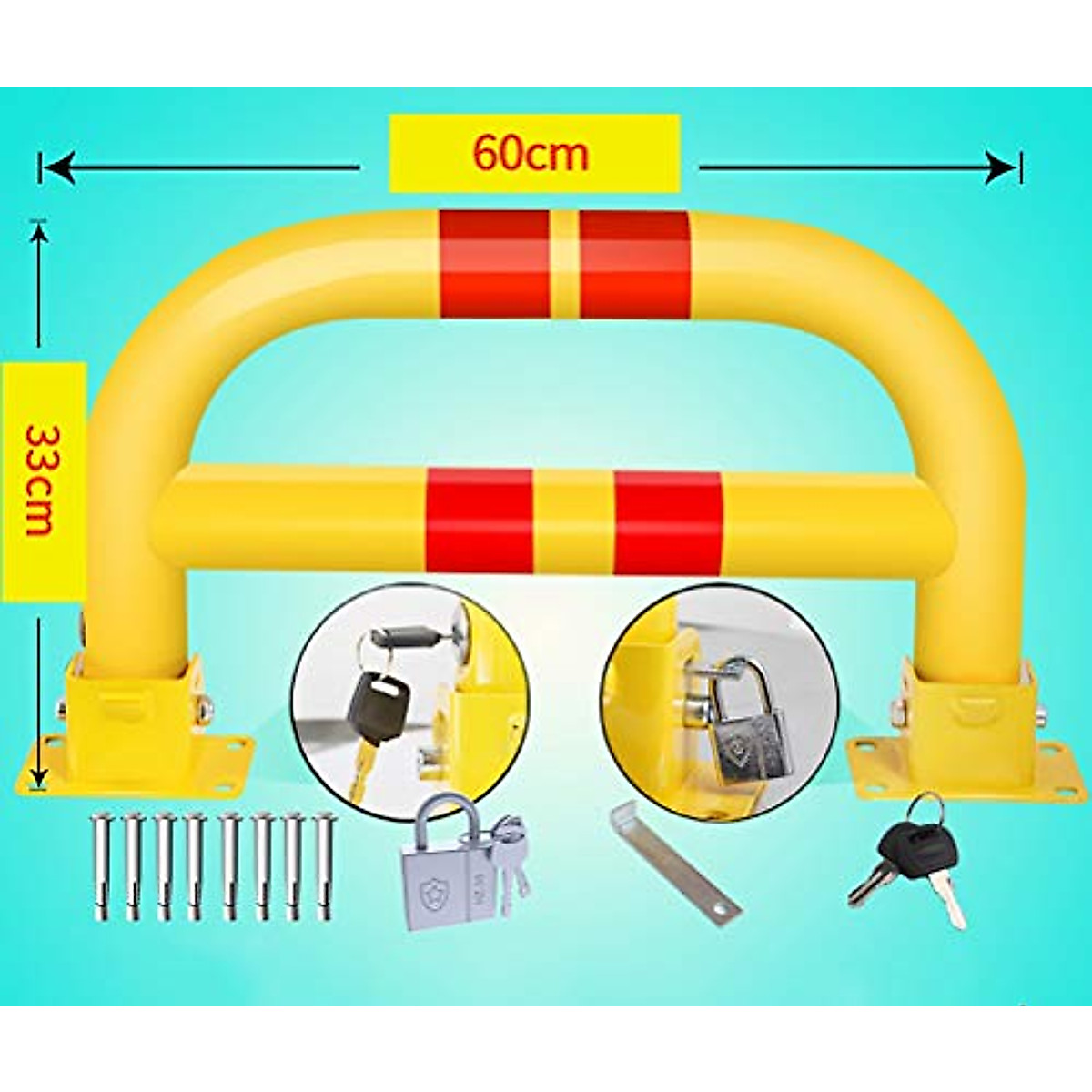 Parking Bollards,Private Car Parking Latch Space Lock,Space Saver Car Park Driveway Guard Saver,Easy Installation,Against Pressure