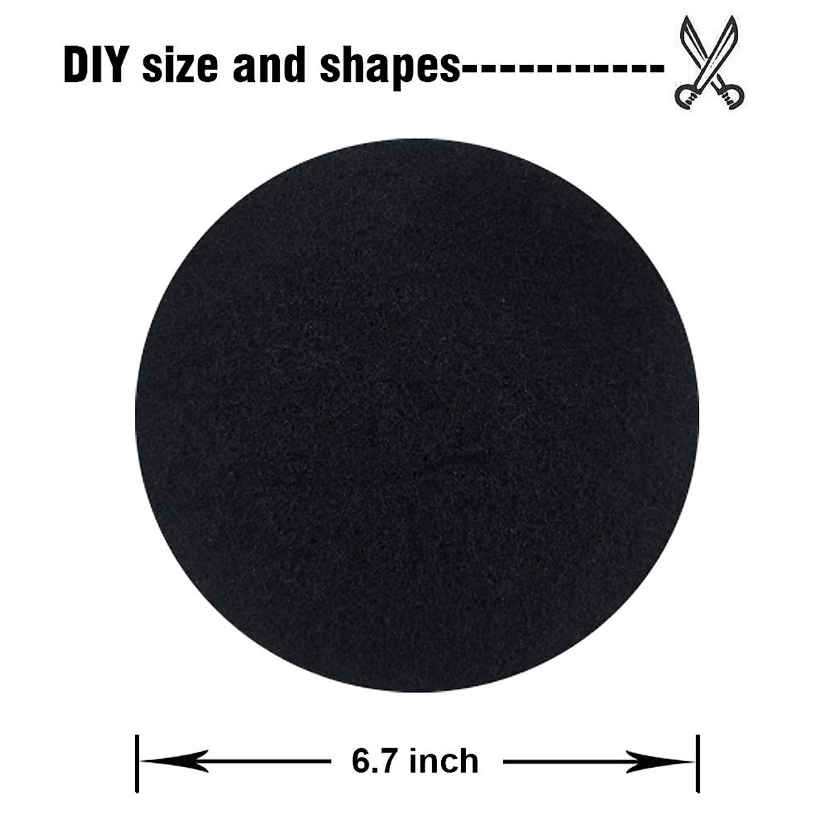 6 Pack Charcoal Filters for Kitchen Compost Bins - Thickening Compost Bin Filters Activated Carbon Filters for Kitchen Compost Bin Filters Replacement, 0.4" Thickness