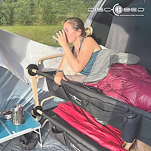 Disc-O-Bed Large, with 2 Side Organizers, Black