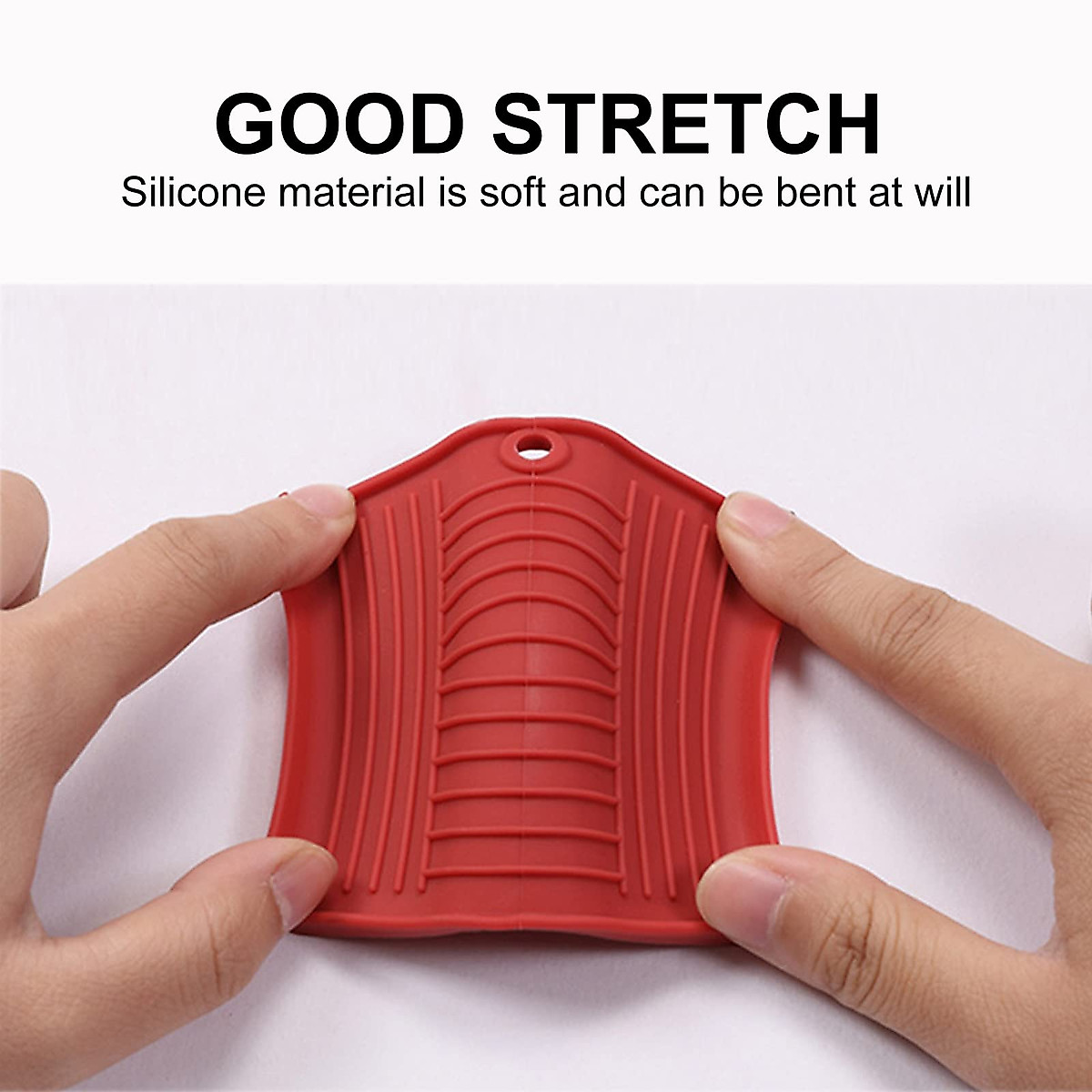 Xokipol 4Pcs Silicone Assist Handle Holder Hot Handle Holder Cast Iron Handle Cover Pot Grip Handle Sleeve for Enameled Griddles Casserole Frying Pans Oven Trays Cookware(Red)