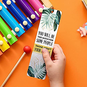 GOLEEX Positive Inspirational Quote Metal Magnetic Bookmarks with Ruler for Adults Women Men Kids Teens Book Lovers On Christmas Anniversary Graduation Bookmark Birthday Gifts