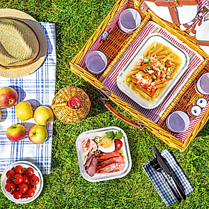 Bayco Glass Storage Containers with Lids, 9 Sets Glass Meal Prep Containers Airtight, Glass Food Storage Containers, Glass Containers for Food Storage with Lids - BPA-Free & Leak Proof(Pink)