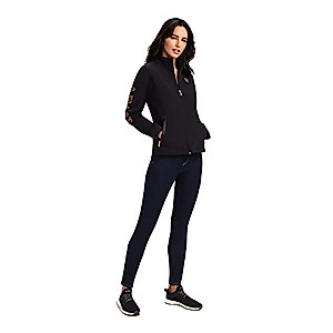 Ariat Female New Team Softshell Jacket Black/Leopard Small
