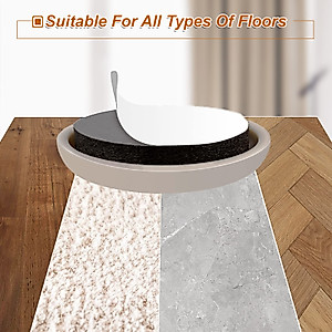 1-1/4" Furniture Sliders for Carpet & Hardwood Floors, 24PCS Furniture Pads for Quickly and Easily Move Any Item and Protect The Floor